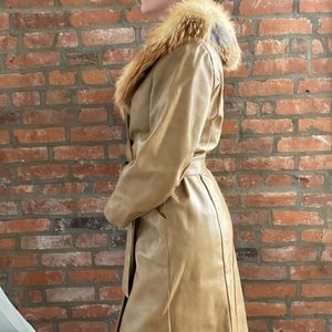 Scully | Jackets & Coats | Scully Vintage Leather Trench Coat With Faux ...